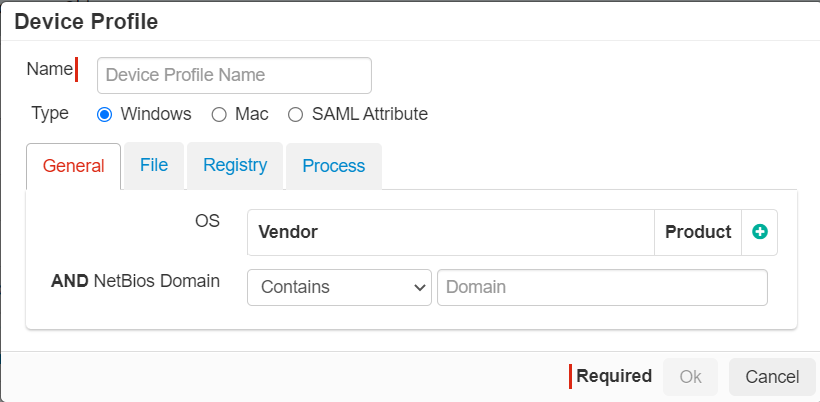 Configuring a device profile for Windows or Mac devices